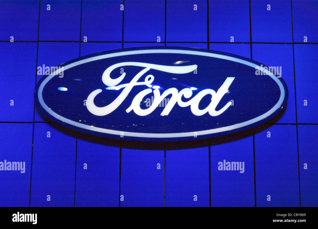 Leipzig Motor Show, Ford Logo Stock Photo - Alamy