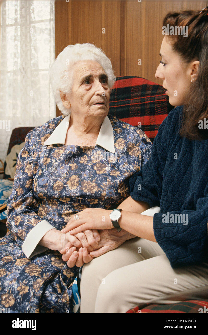 HOME HOSPITAL, ELDERLY Stock Photo - Alamy