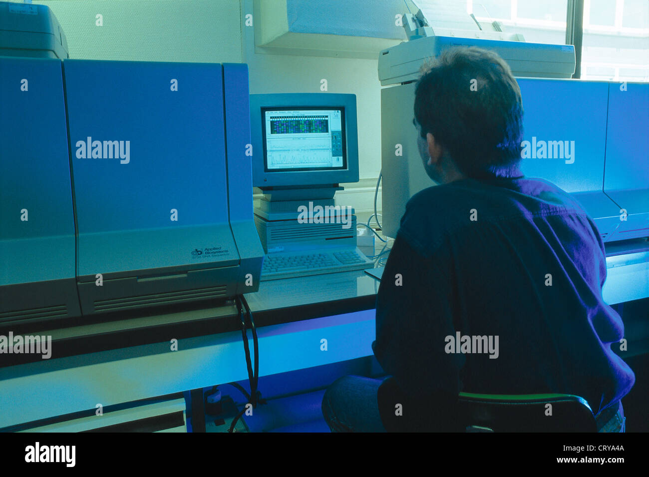 Scientist gene model computer hi-res stock photography and images - Alamy