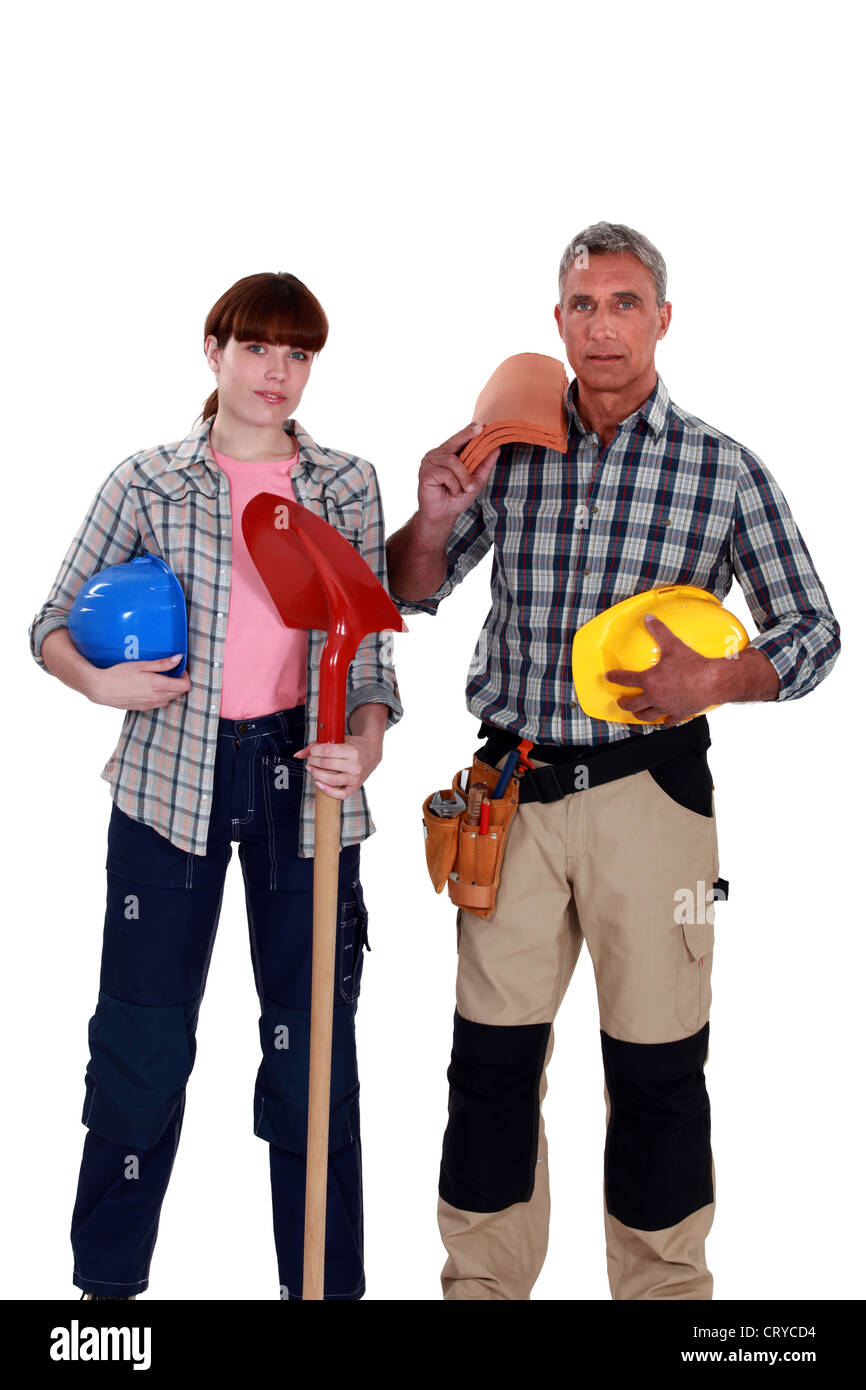 A team of tradespeople Stock Photo - Alamy