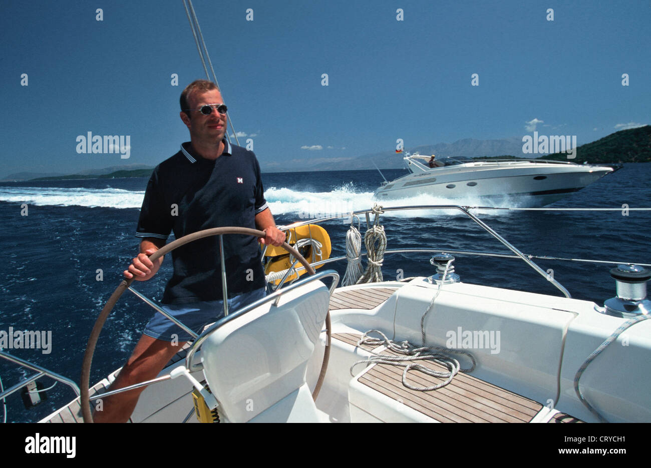Sailing in Greece Stock Photo - Alamy