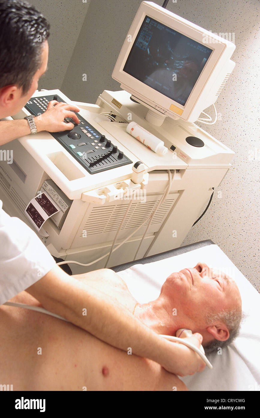 DOPPLER TEST OF A CAROTID Stock Photo - Alamy