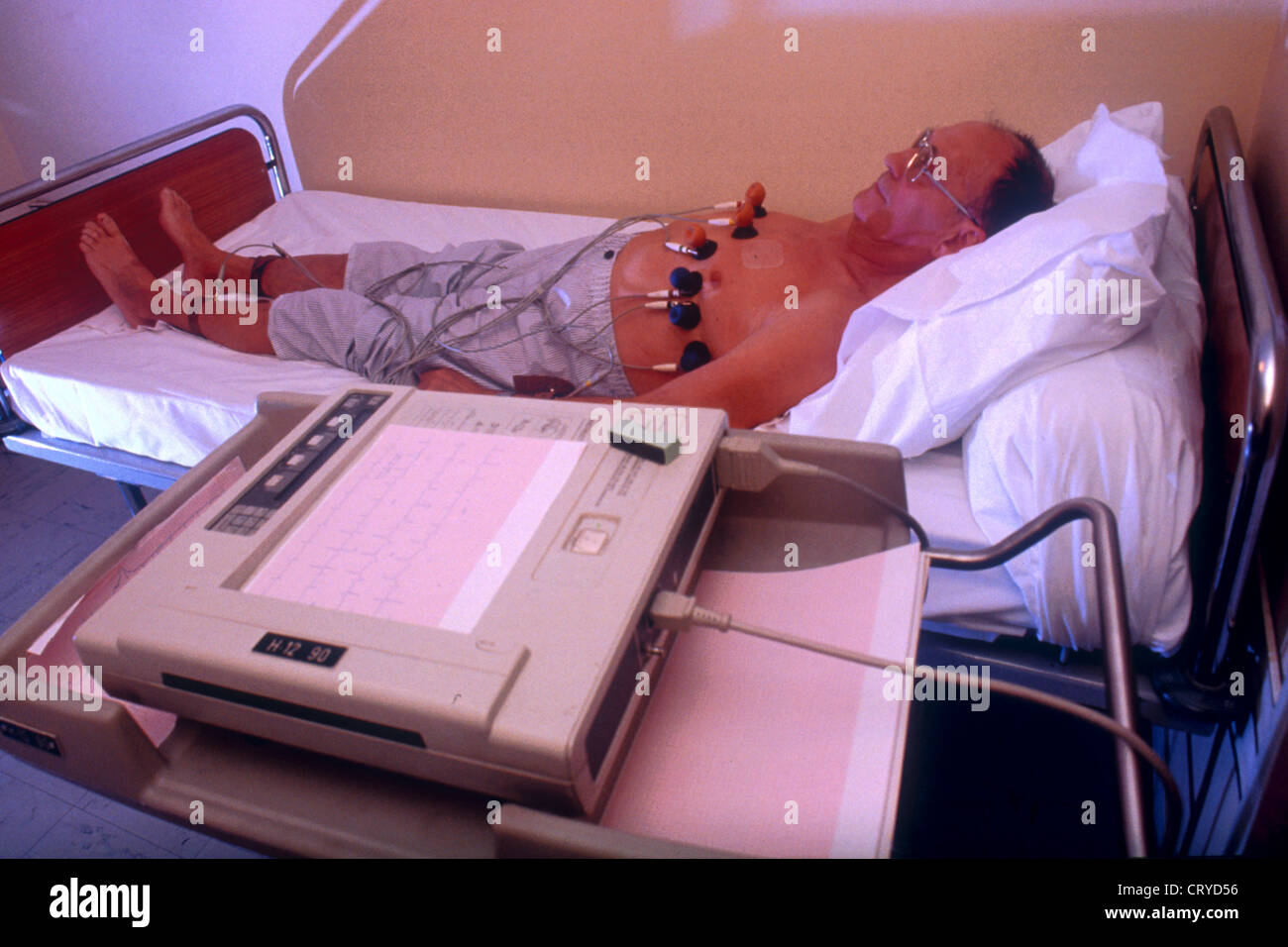 ECG OF AN ELDERLY PERSON Stock Photo - Alamy