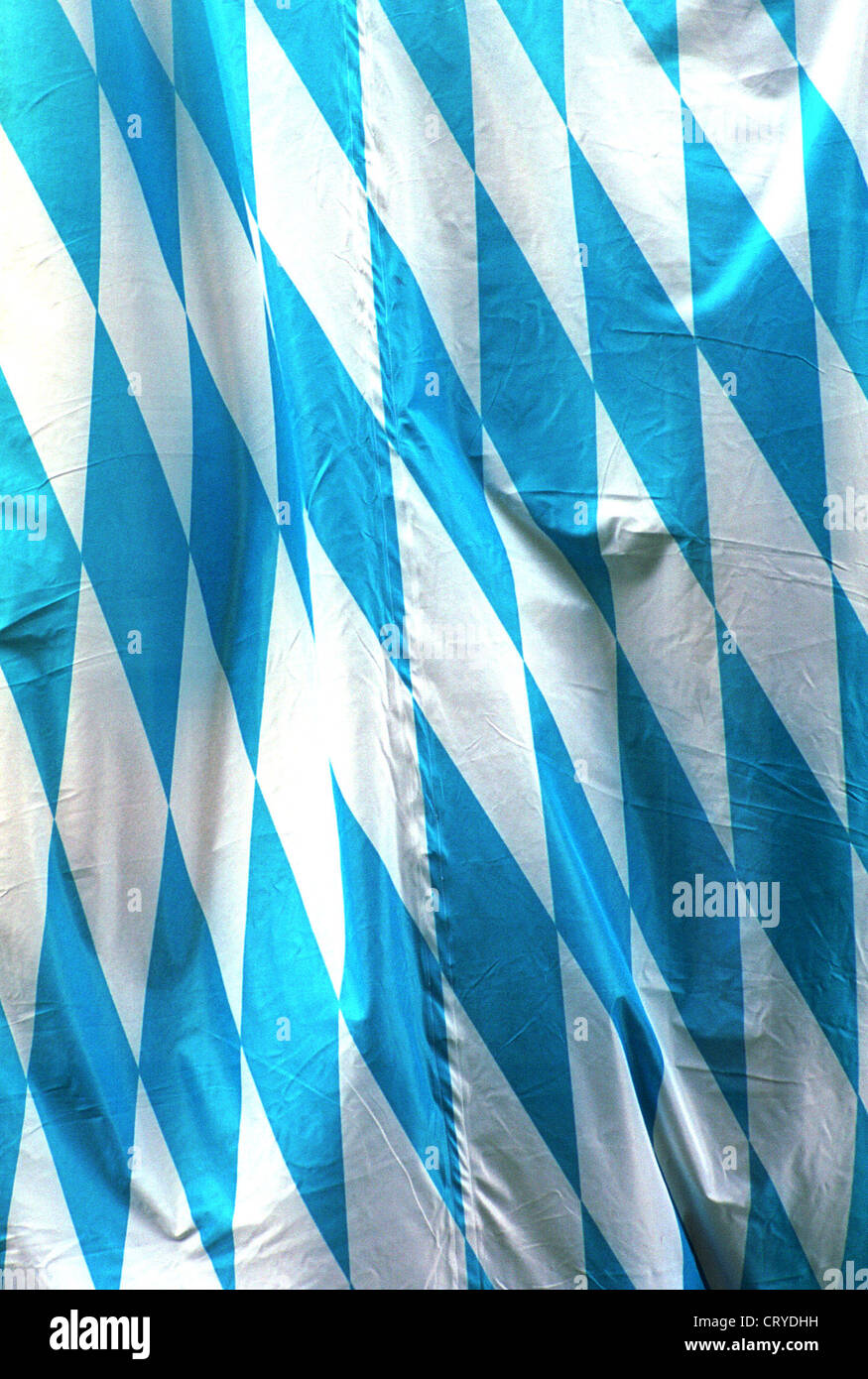 Berlin flag with blue and white diamonds of Bavaria Stock Photo - Alamy