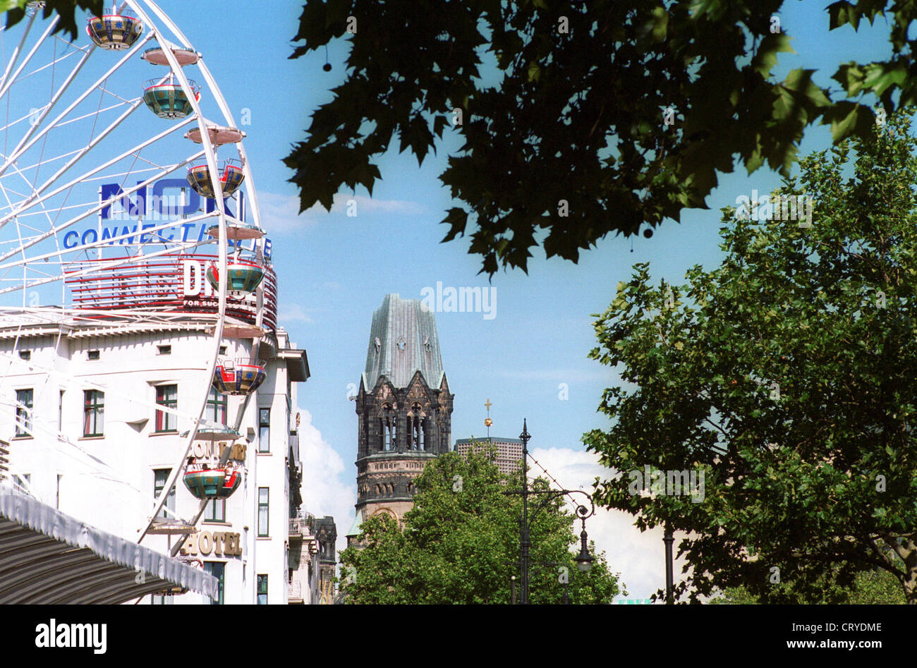 Berlin, Ferris wheel before Gedaechtniskirche Stock Photo - Alamy