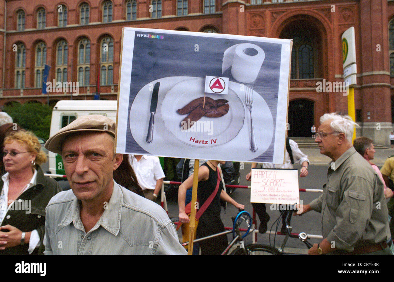 Monday demonstration in Berlin against Hartz IV Stock Photo - Alamy