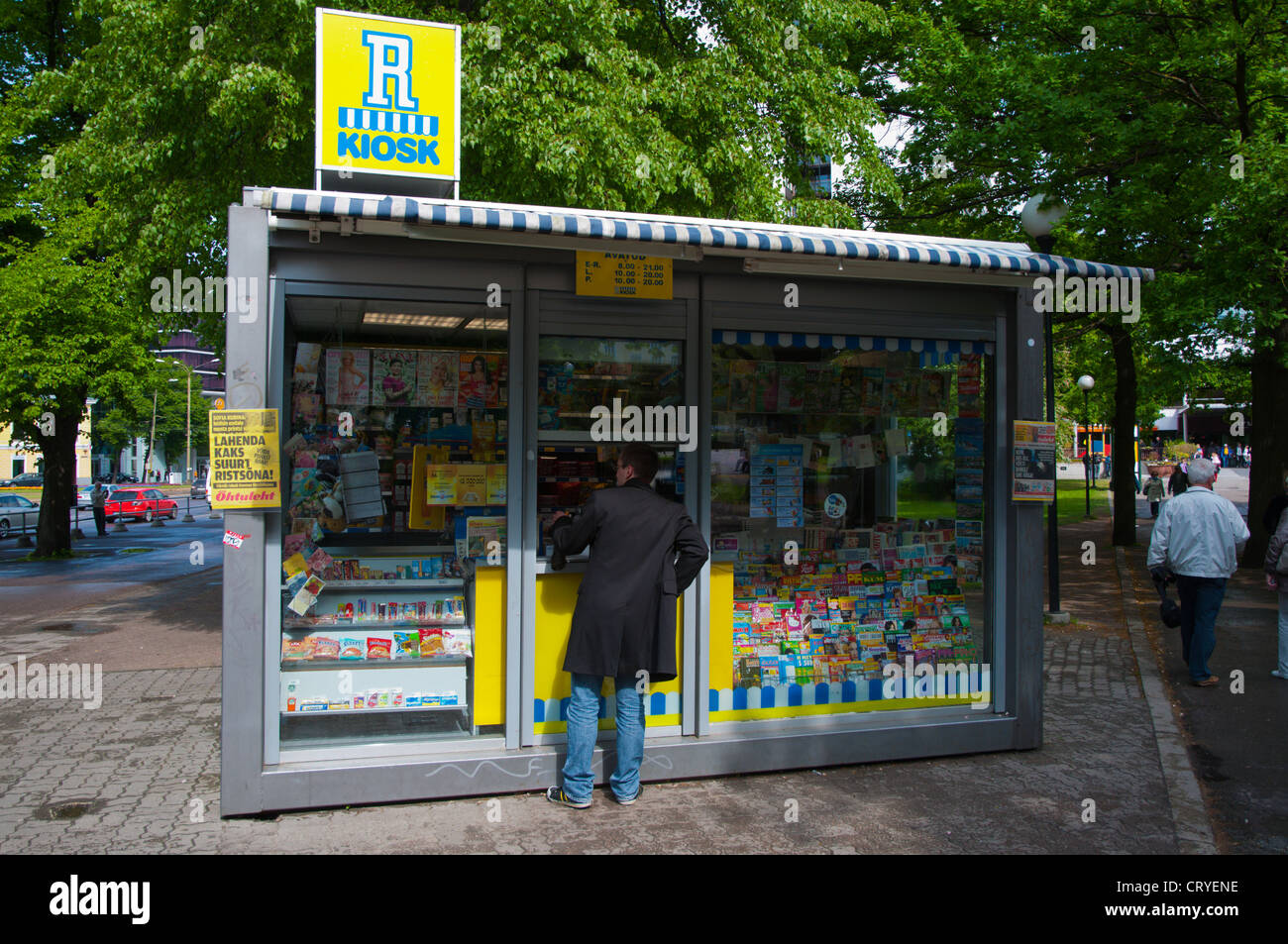 R-kiosk Finnish kioks chain outlet in Tammisaare park central Tallinn ...