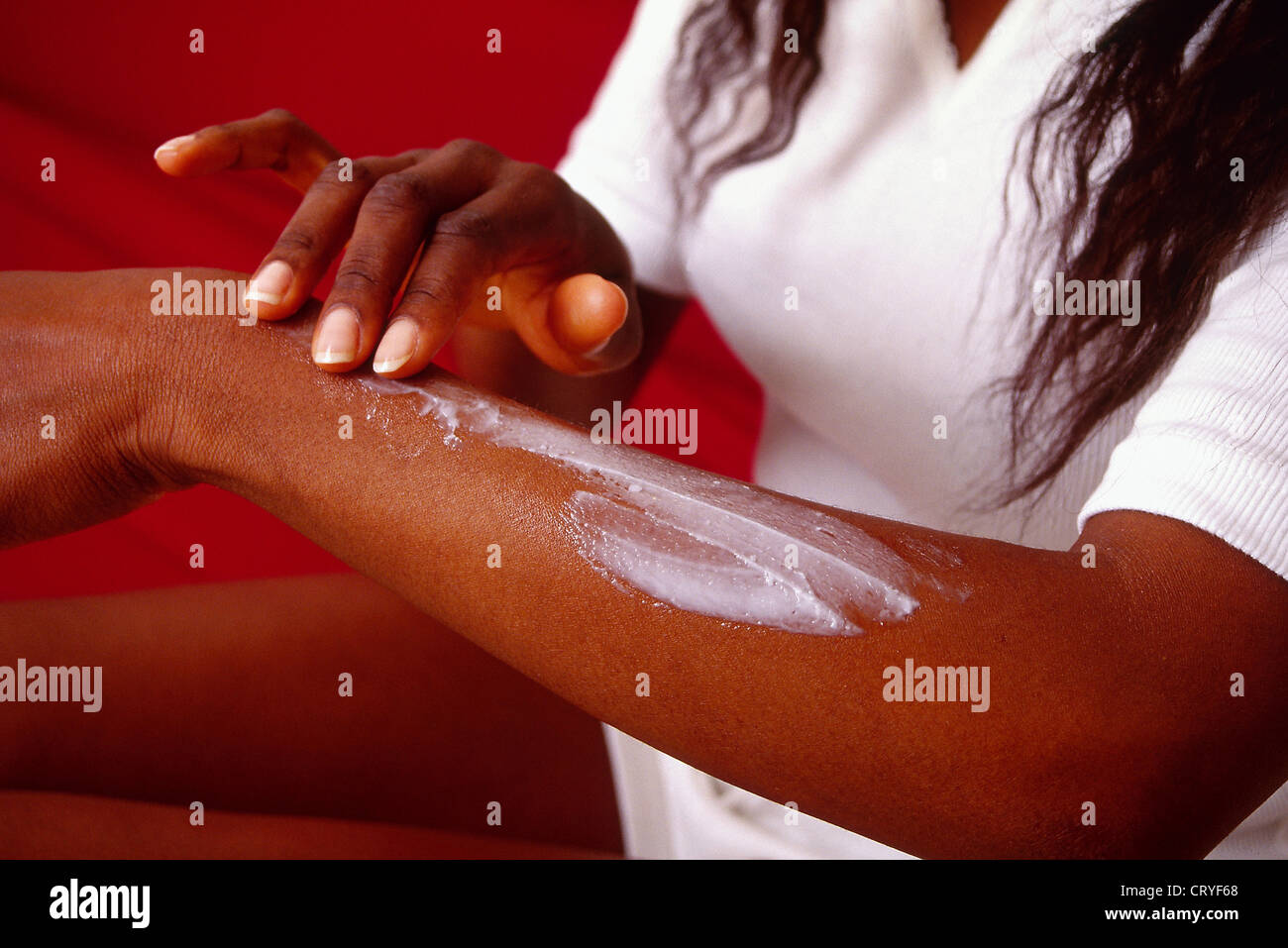 BODY CARE, WOMAN Stock Photo - Alamy