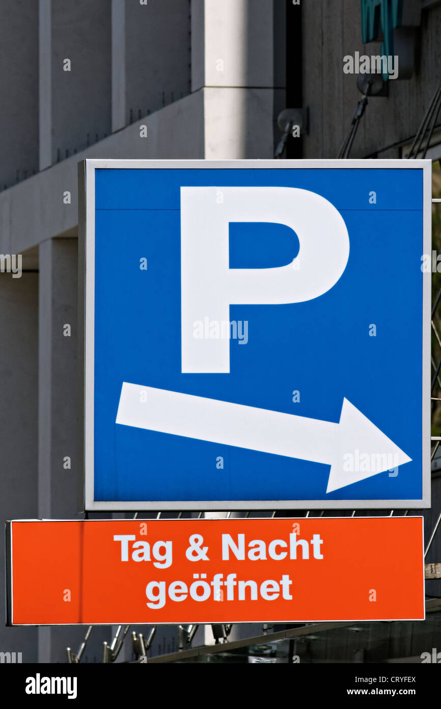 German car parking sign, Munich Upper Bavaria Germany Stock Photo - Alamy
