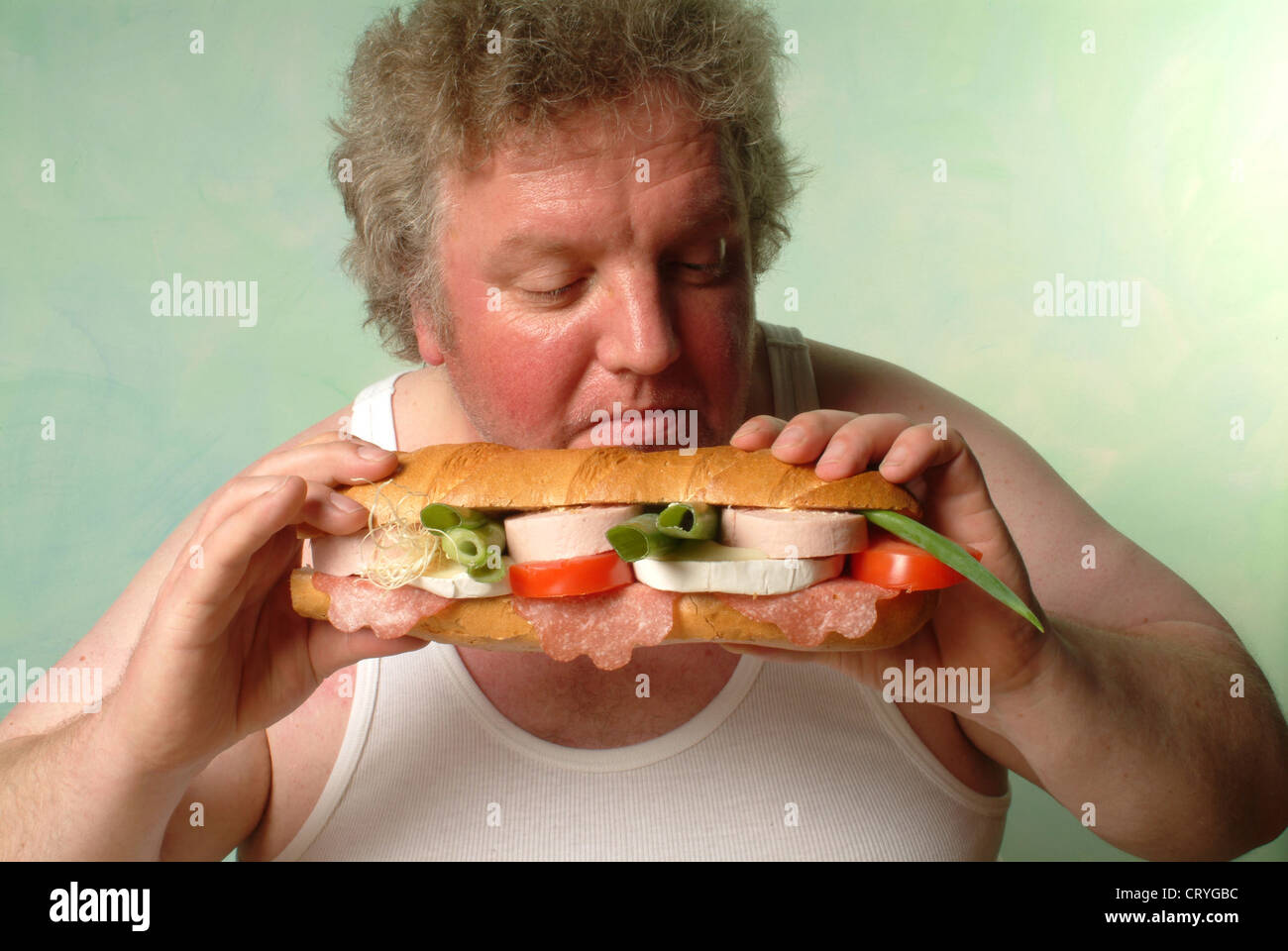 Fat man huge fat belly hi-res stock photography and images - Alamy