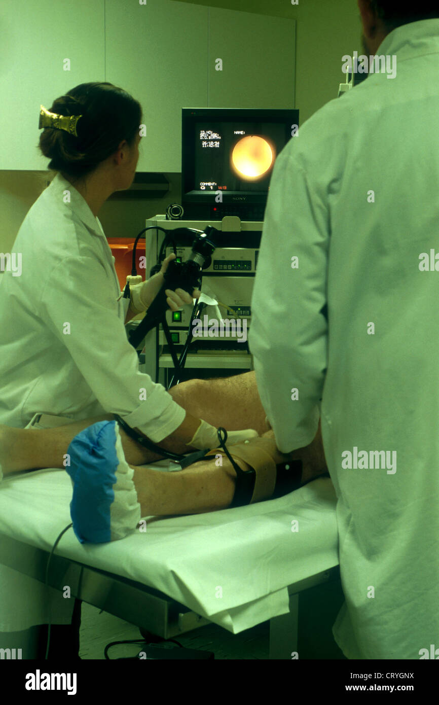 COLON, ENDOSCOPY EXAMINATION Stock Photo - Alamy