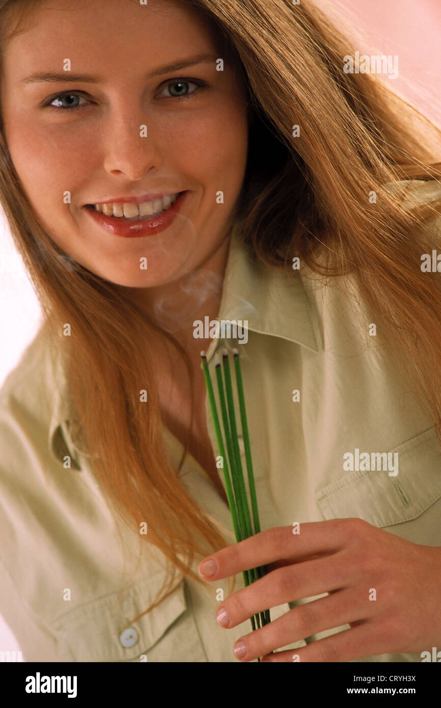 Smell smelling incense hi-res stock photography and images - Alamy