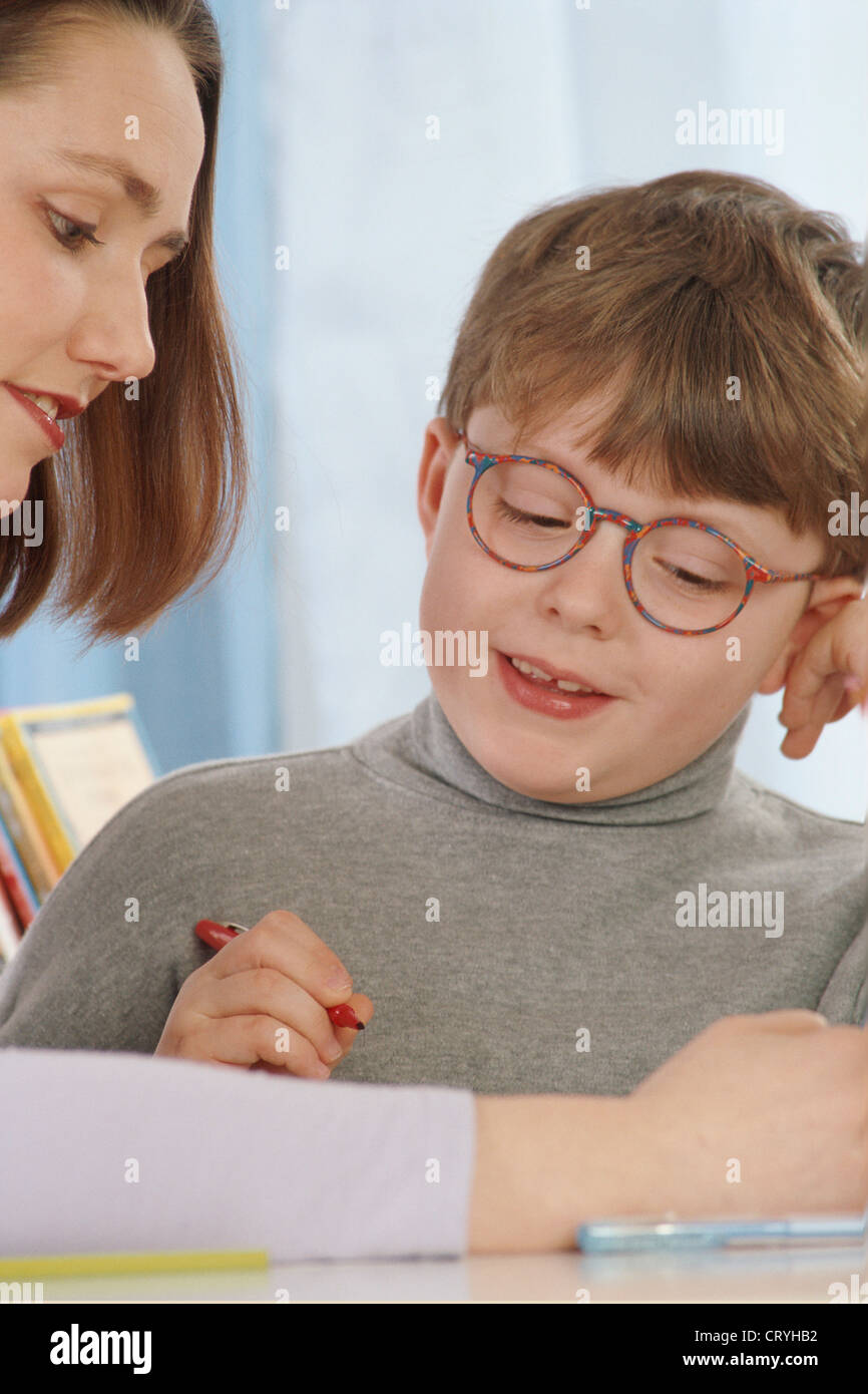 CHILD DOING HOMEWORK Stock Photo - Alamy