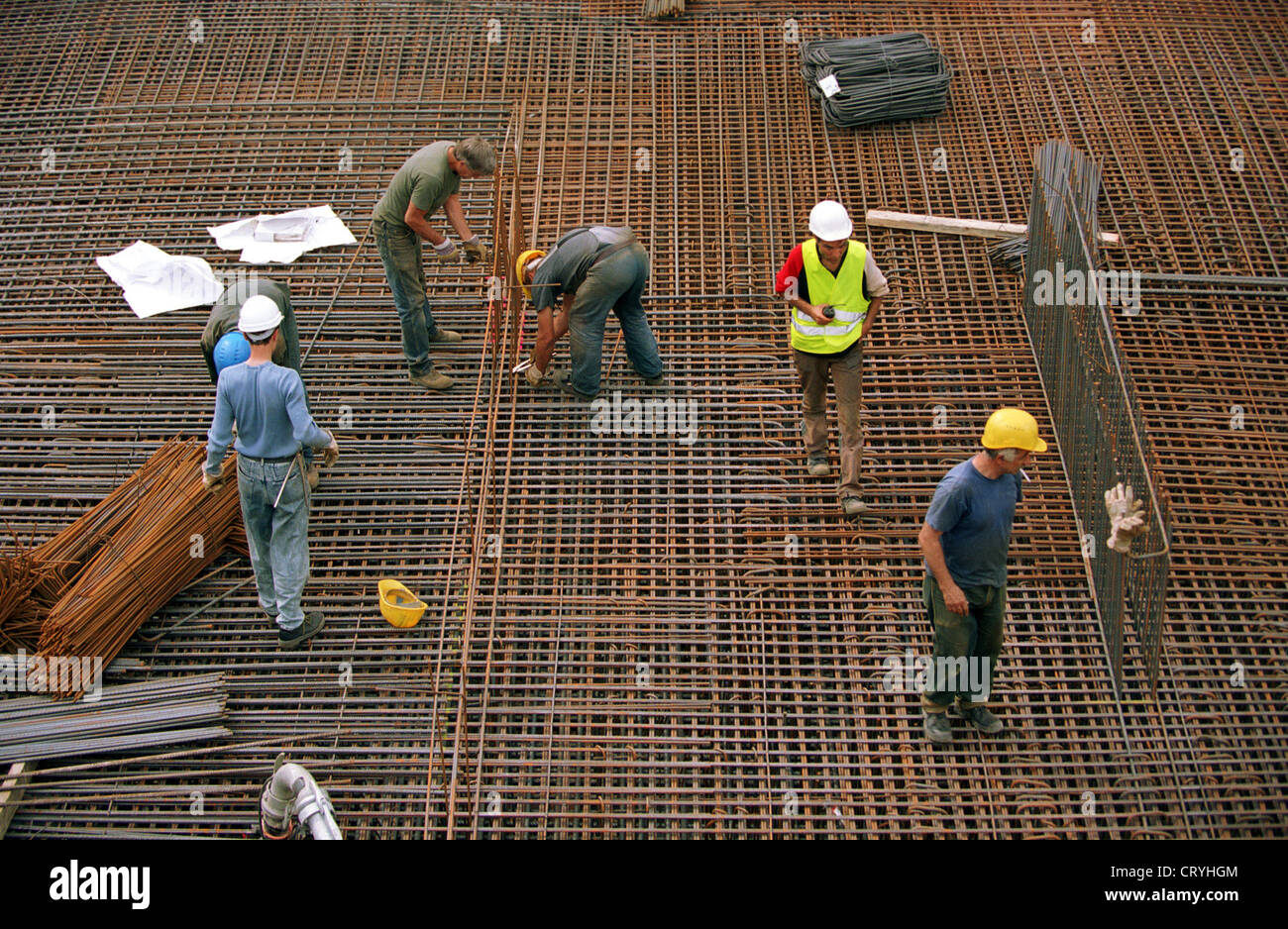 Construction workers at the Groundwork Stock Photo - Alamy