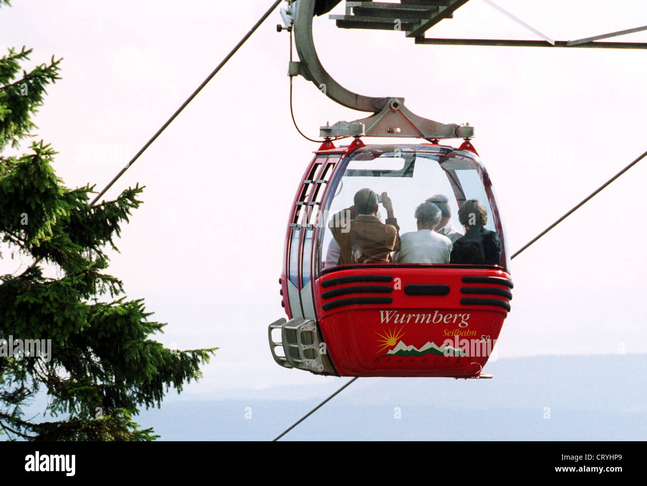 Cable car on worm in the Harz Mountains Stock Photo - Alamy