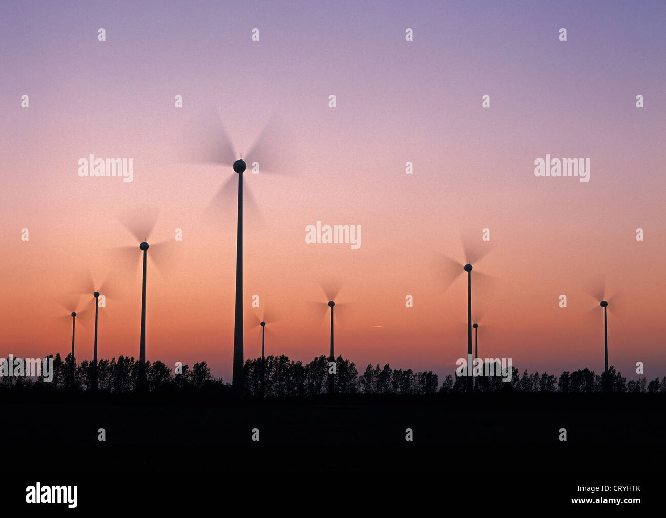 Raeder wind power generation amid fields Stock Photo - Alamy