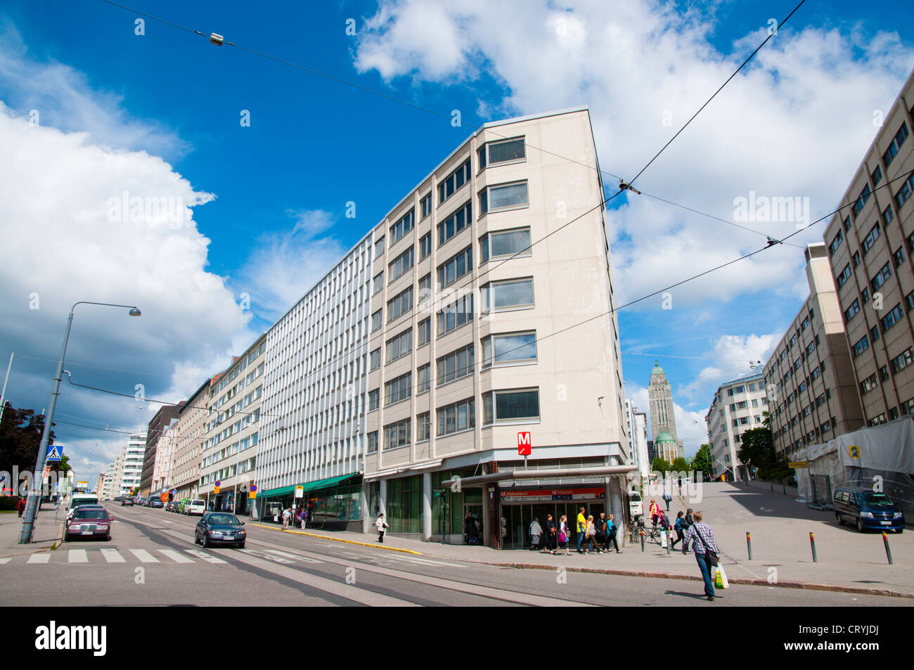 Toinen linja street Kallio district Helsinki Finland Europe Stock Photo ...