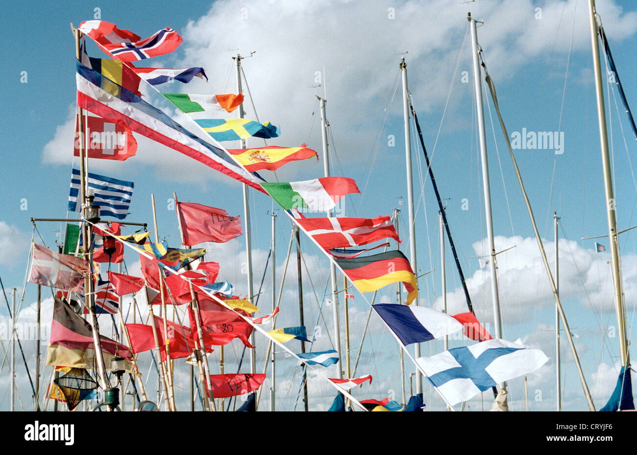 Flags boat hi-res stock photography and images - Alamy