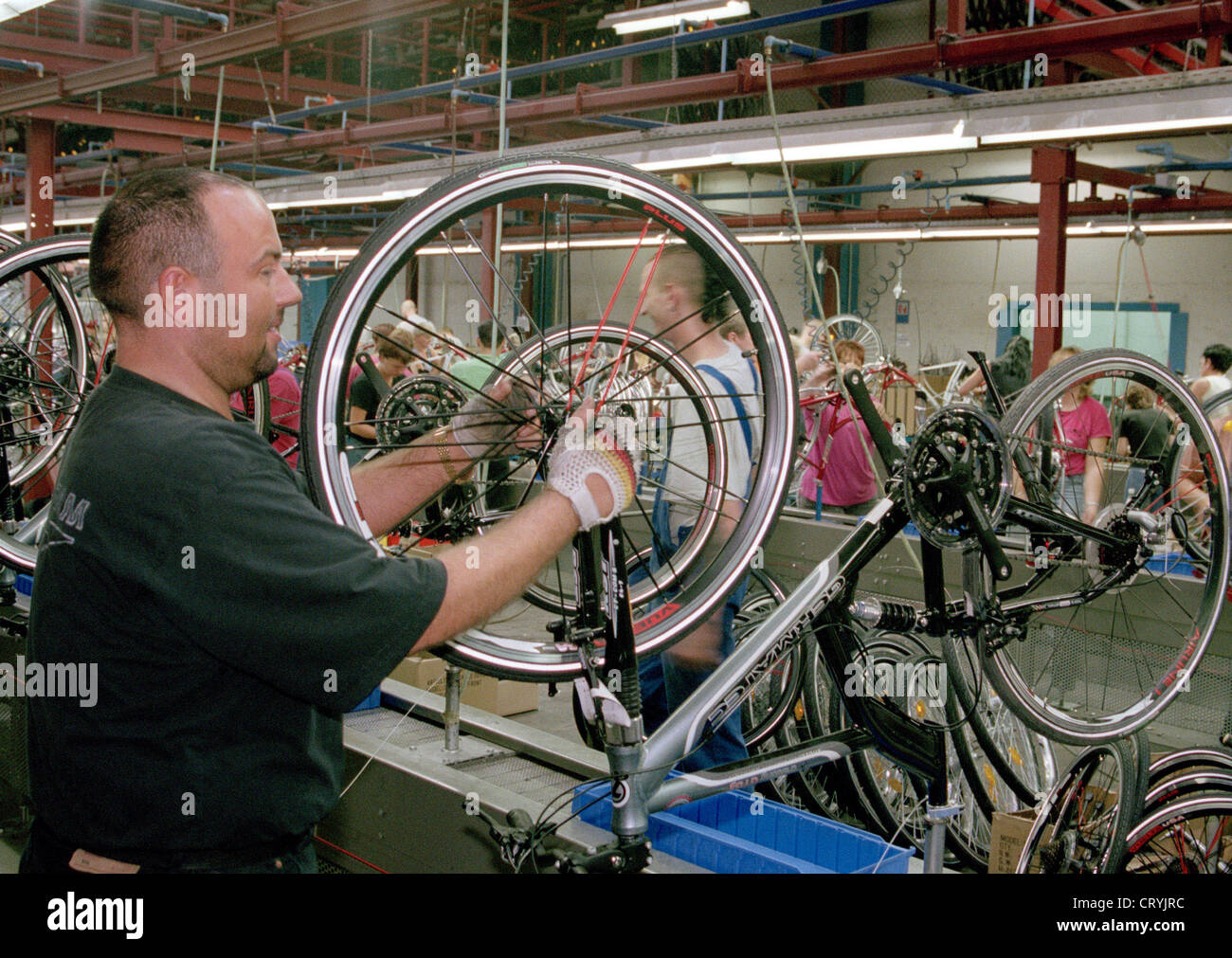 Bicycle production in the Central German bicycle works Stock Photo - Alamy