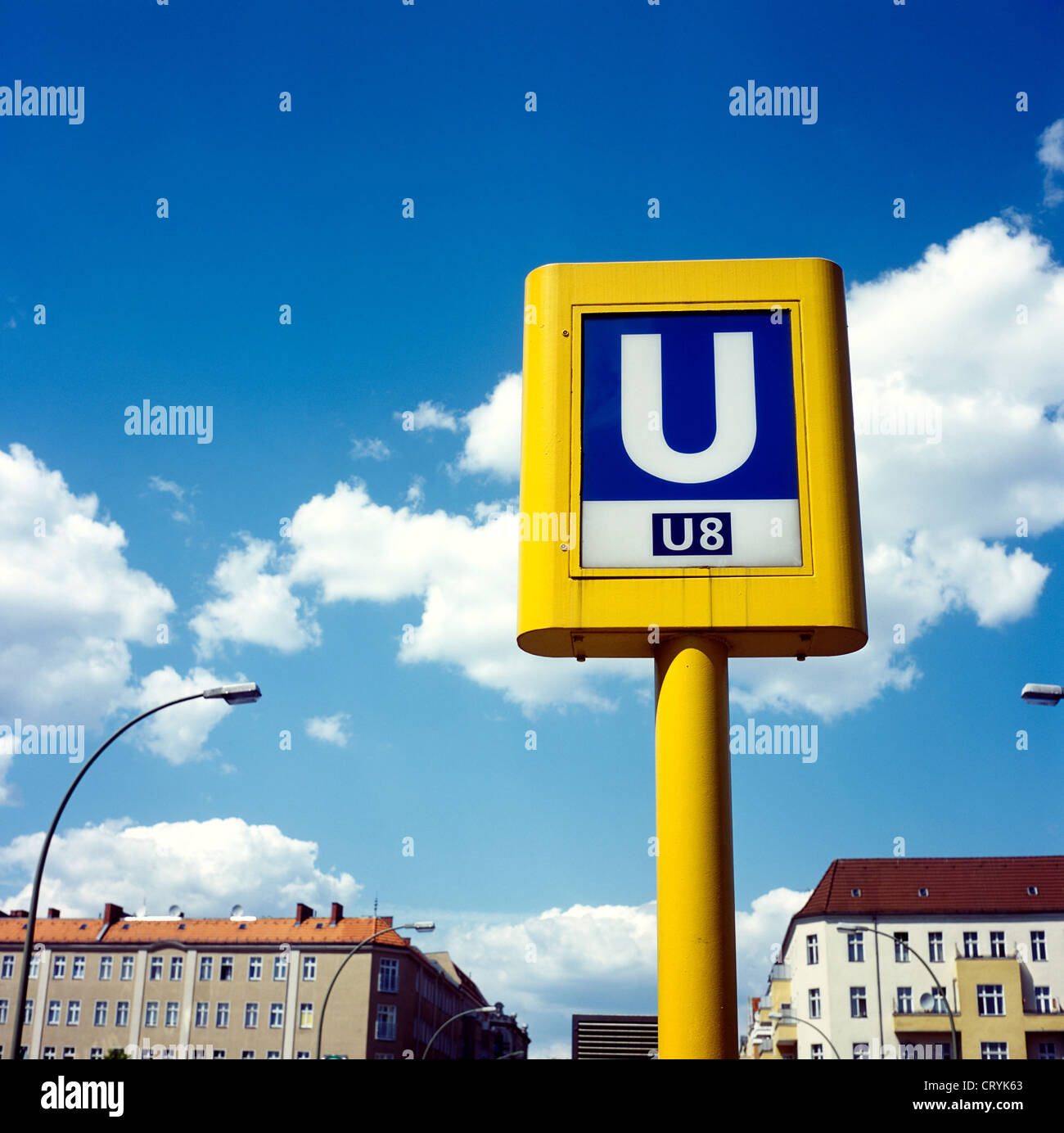 Berlin, the sign on the metro line U8 Stock Photo - Alamy