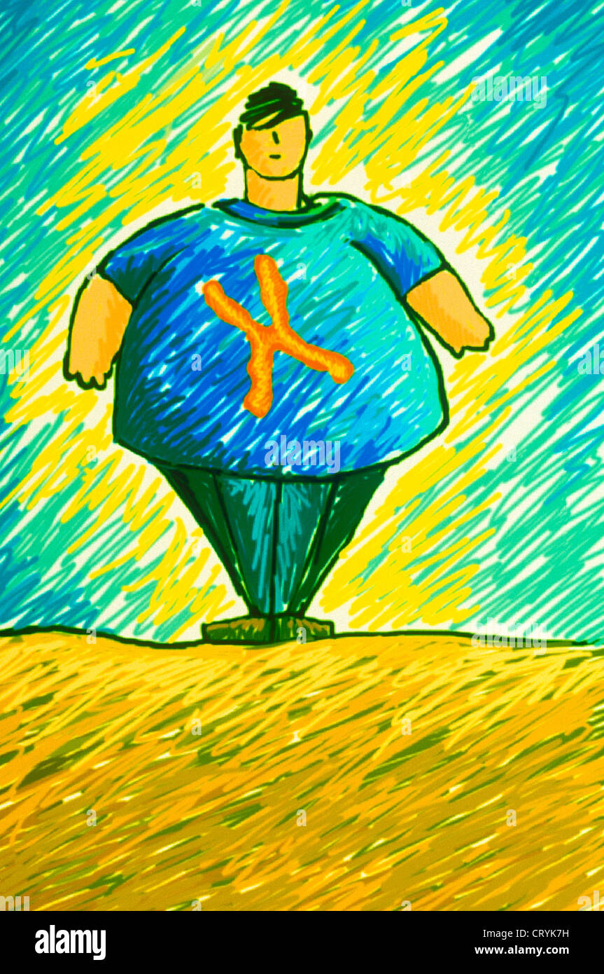 OBESE MAN, ILLUSTRATION Stock Photo - Alamy