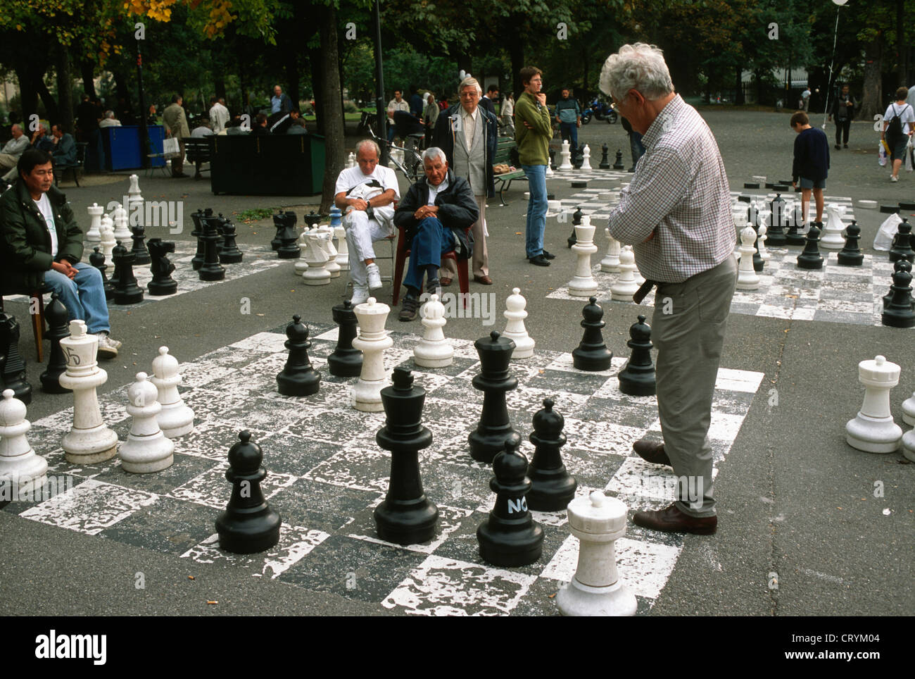 Switzerland, Geneva, chess players Stock Photo - Alamy
