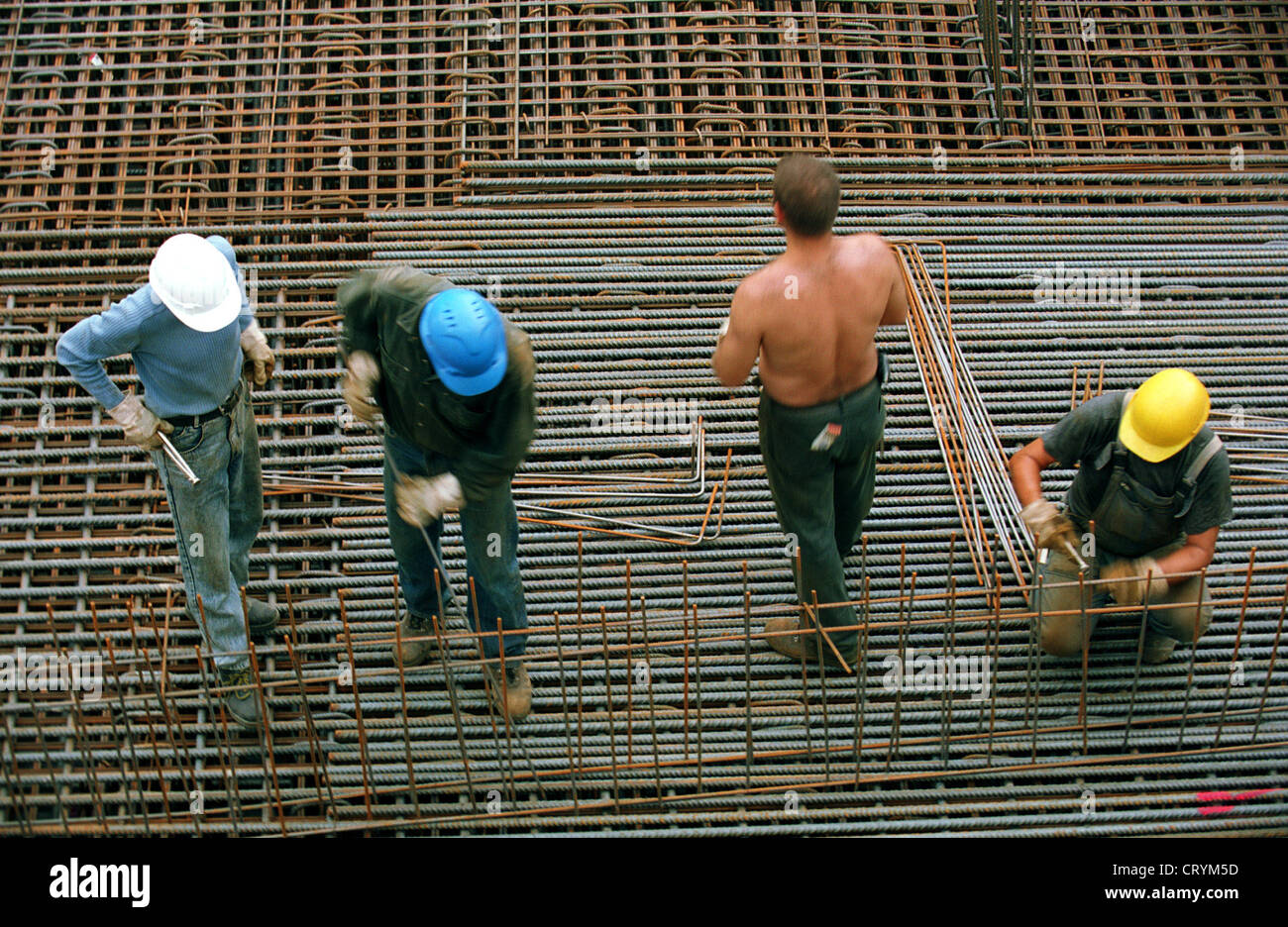 Construction workers at the Groundwork Stock Photo - Alamy