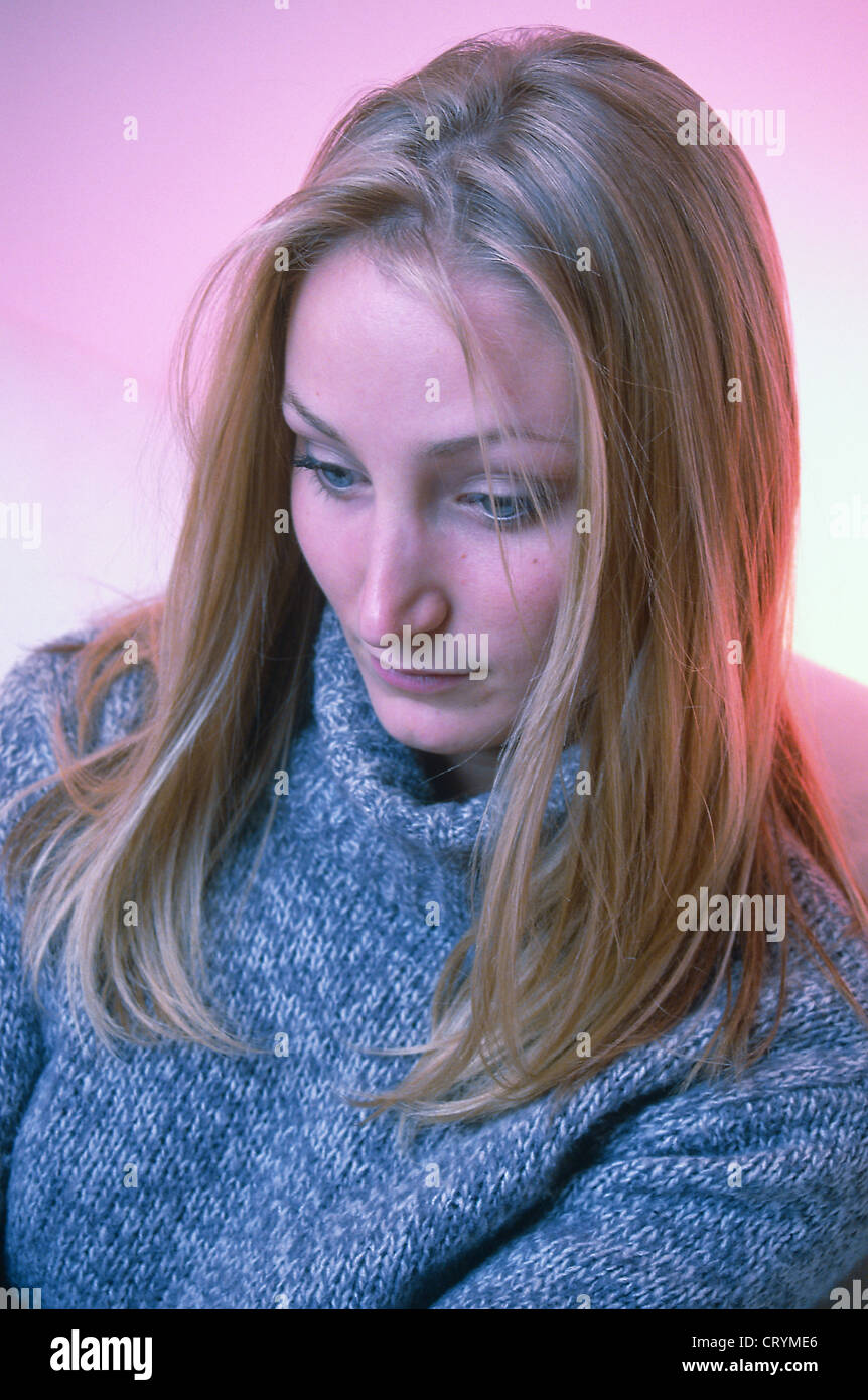 Mature woman seasonal affective disorder hi-res stock photography and ...