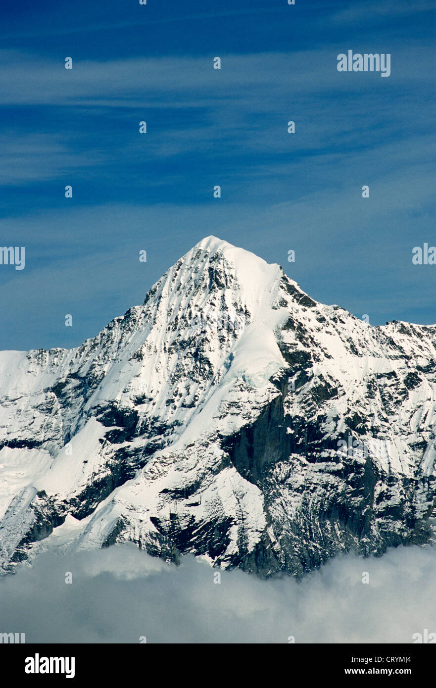 Switzerland, Alps, Monch peak Stock Photo - Alamy