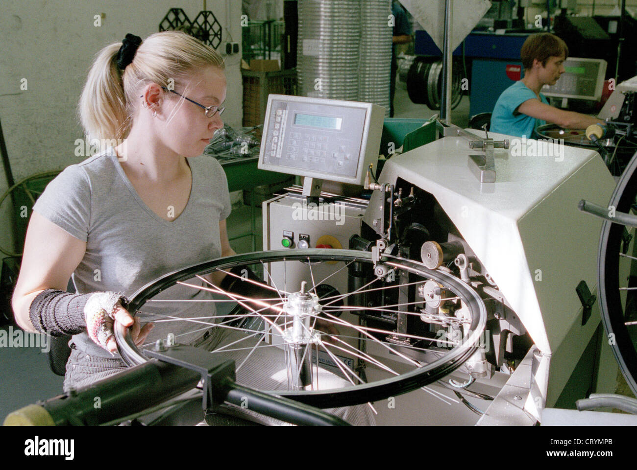 Bicycle production in the Central German bicycle works Stock Photo - Alamy