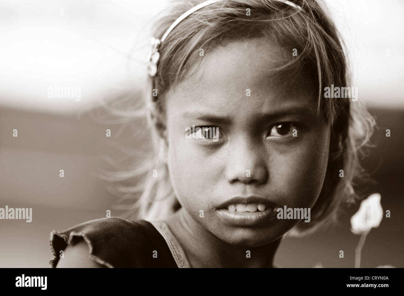 bajao girl at ferry dock tagbilaran bohol philippines Stock Photo - Alamy