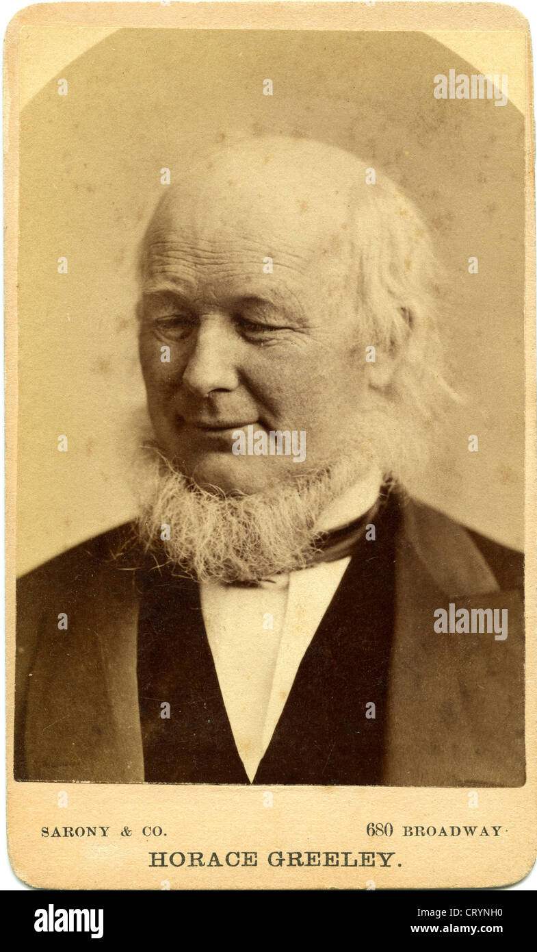 Portrait Horace Greeley, ca 1880, by Sarony & Co Stock Photo - Alamy