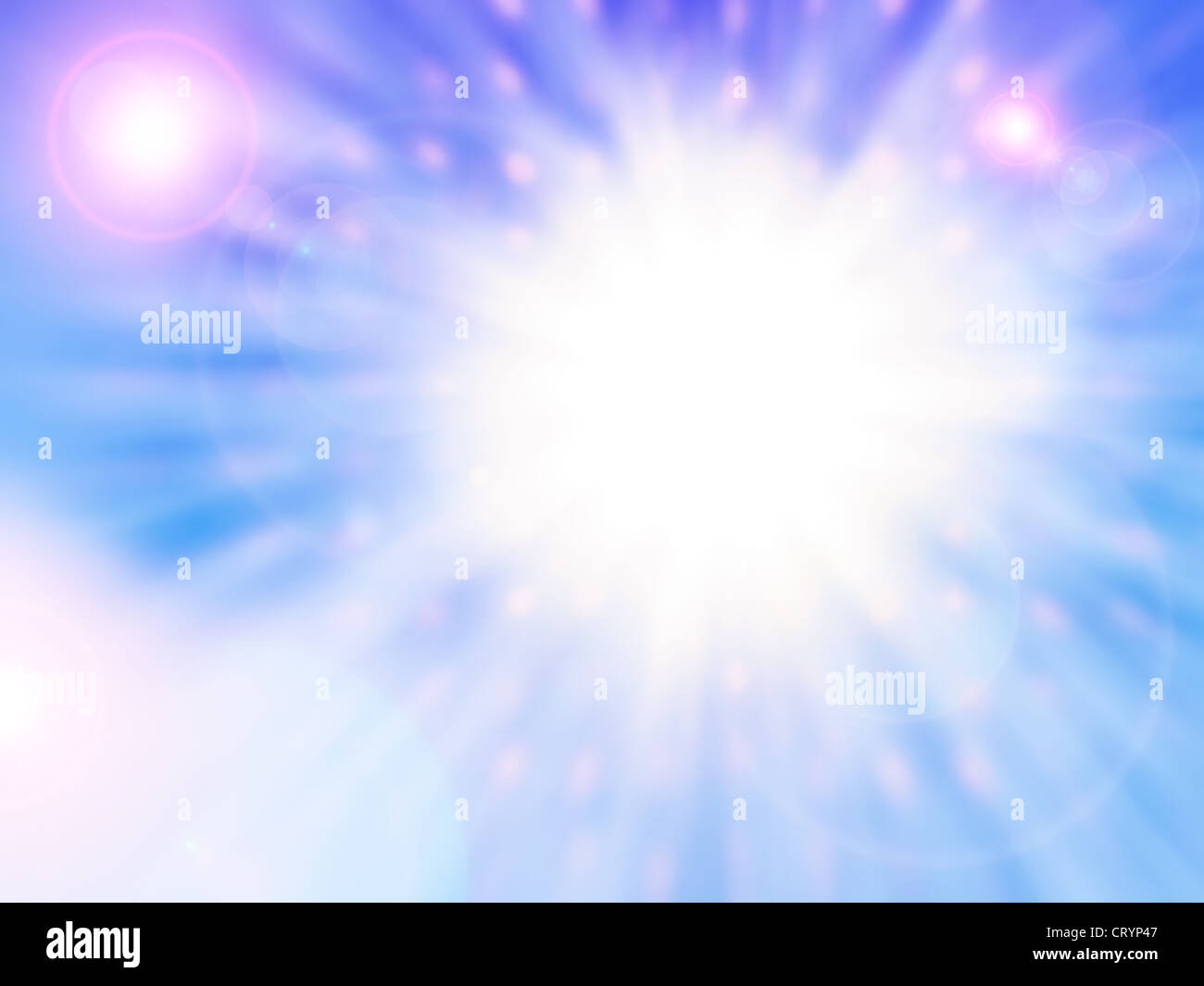 Abstract view of the sky with multiple Suns Stock Photo - Alamy