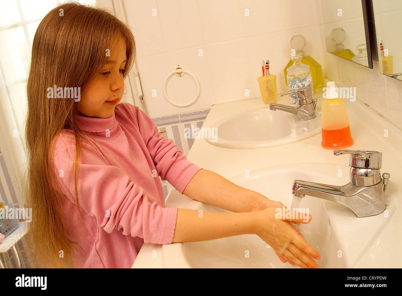 HAND WASHING, CHILD Stock Photo - Alamy