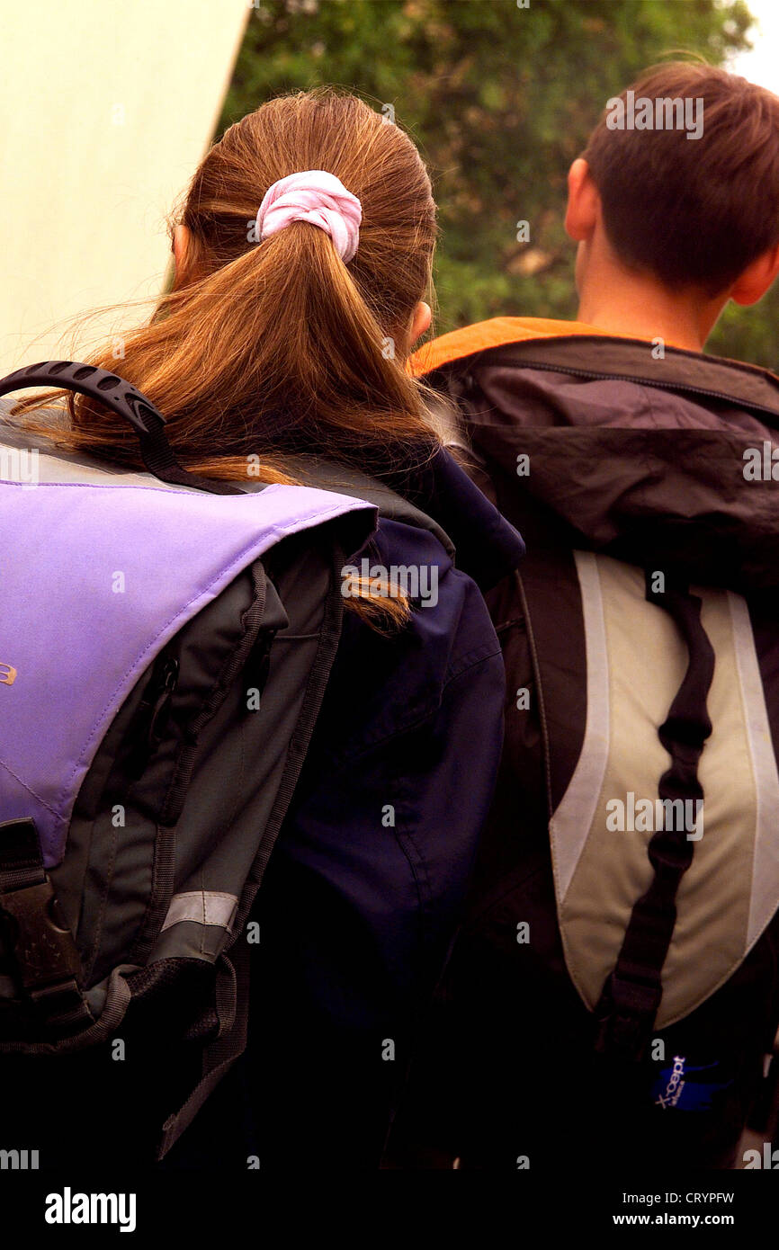 Students exiting school hi-res stock photography and images - Alamy
