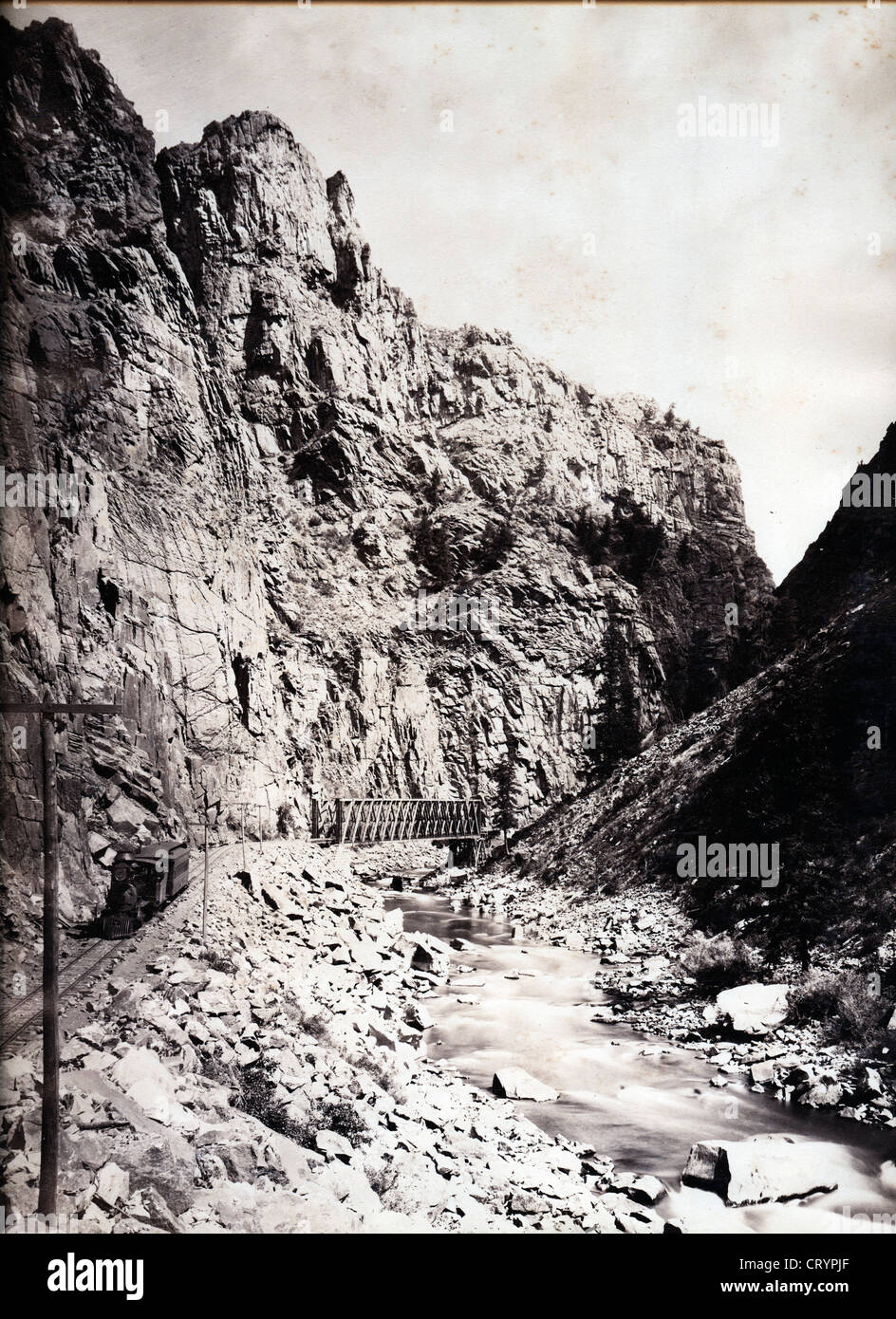 Black Canyon at the Gunnison Bridge, Colorado, ca 1880 by William Henry ...
