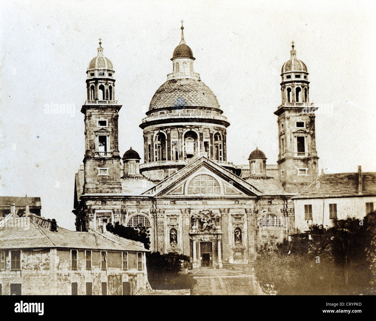 Santa Maria Assunta Church, Genoa, Italy, ca 1850 Stock Photo - Alamy