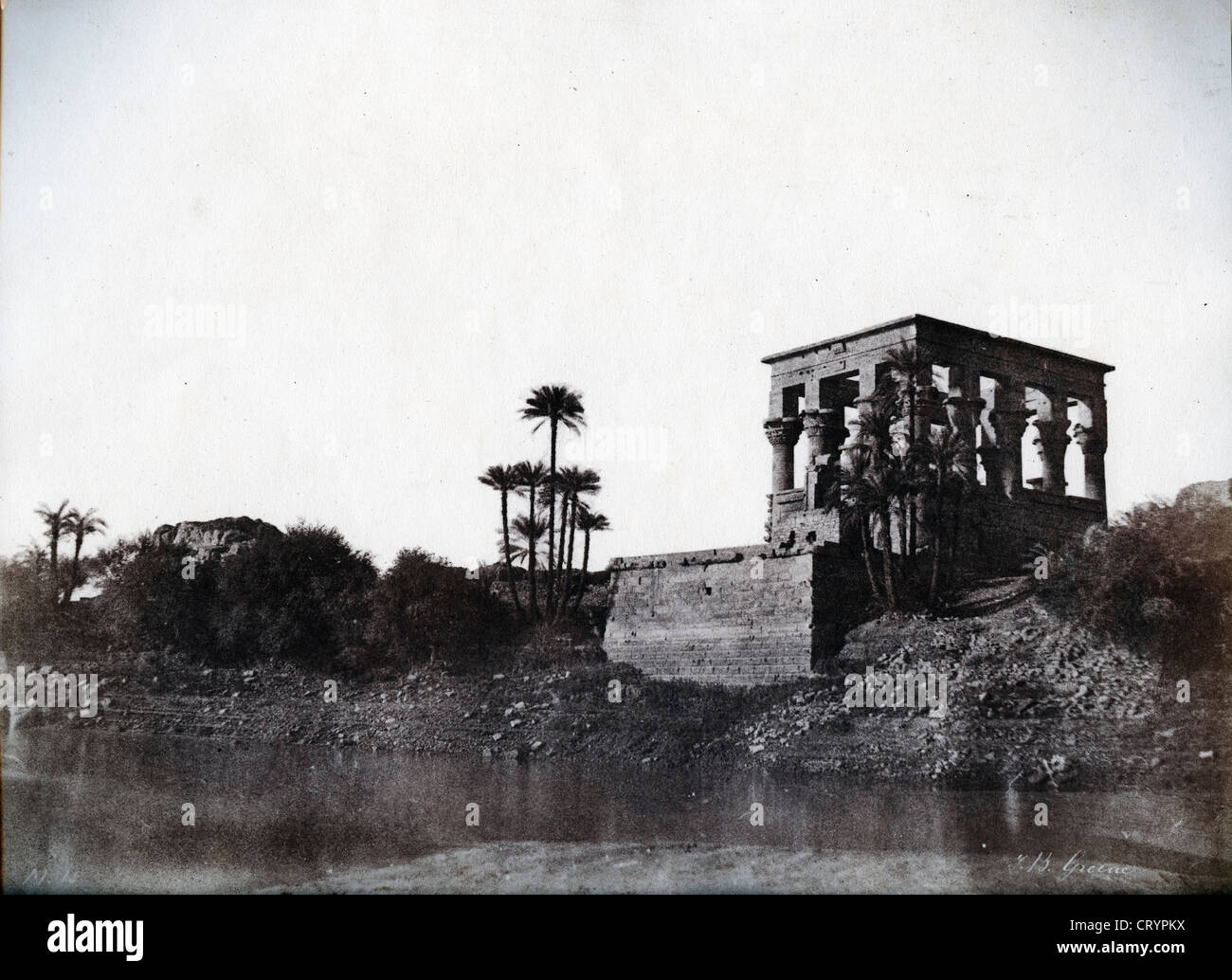 Temple Hypetre, Ile de Philae, Egypt, 1854, by John Beasly Greene Stock ...