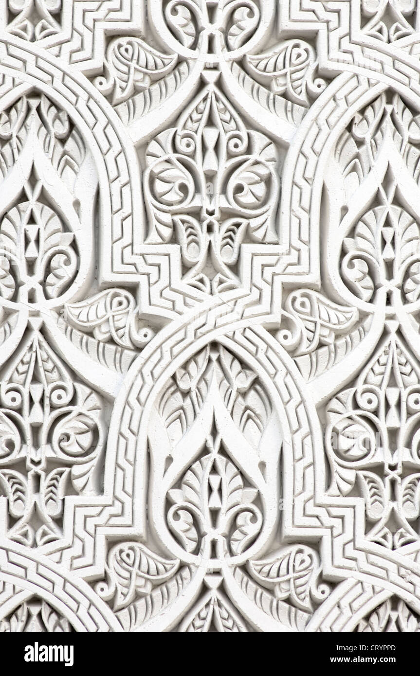 closeup of a wall of white plaster Arabic Stock Photo - Alamy