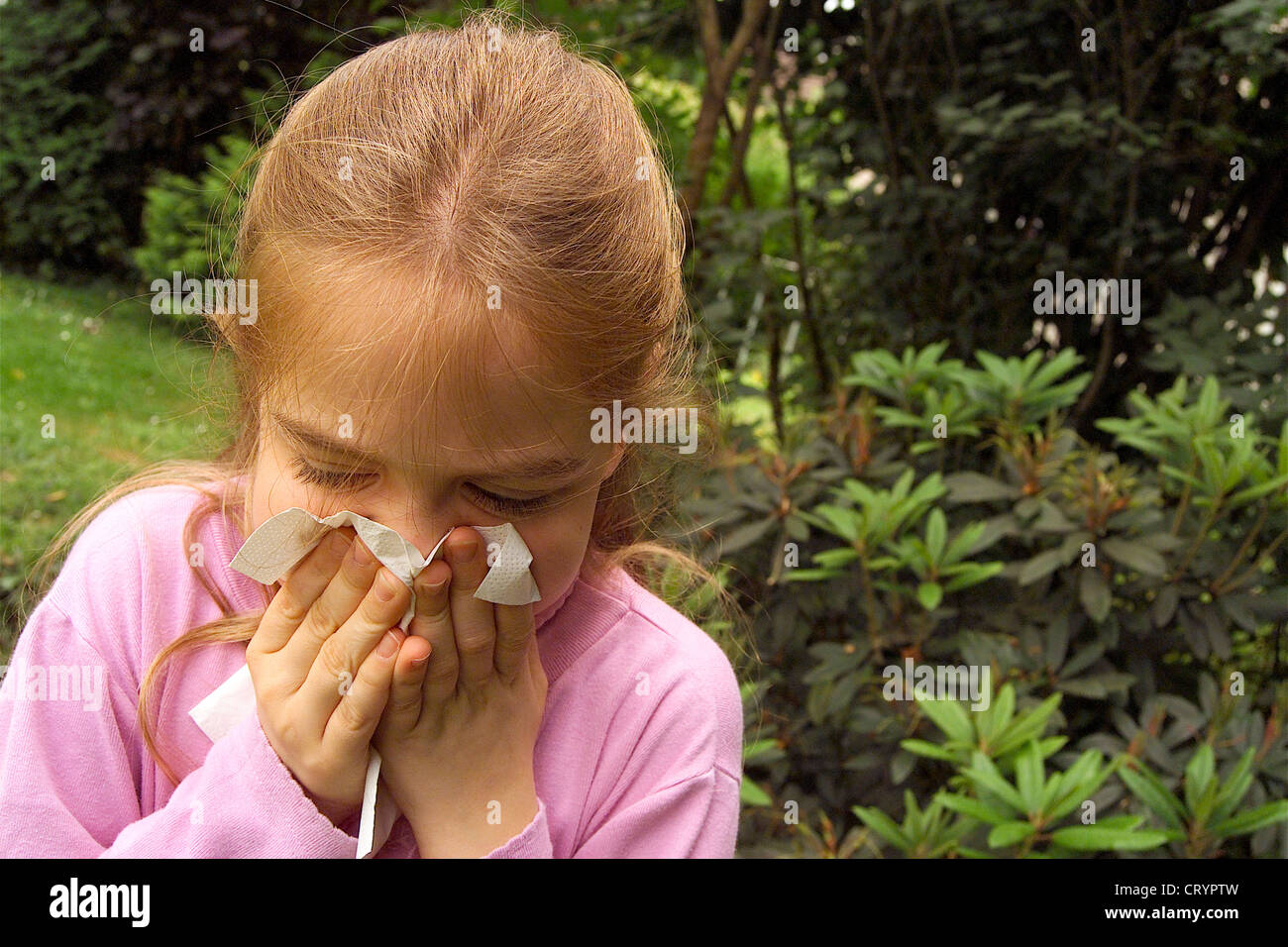 CHILD WITH RHINITIS Stock Photo - Alamy