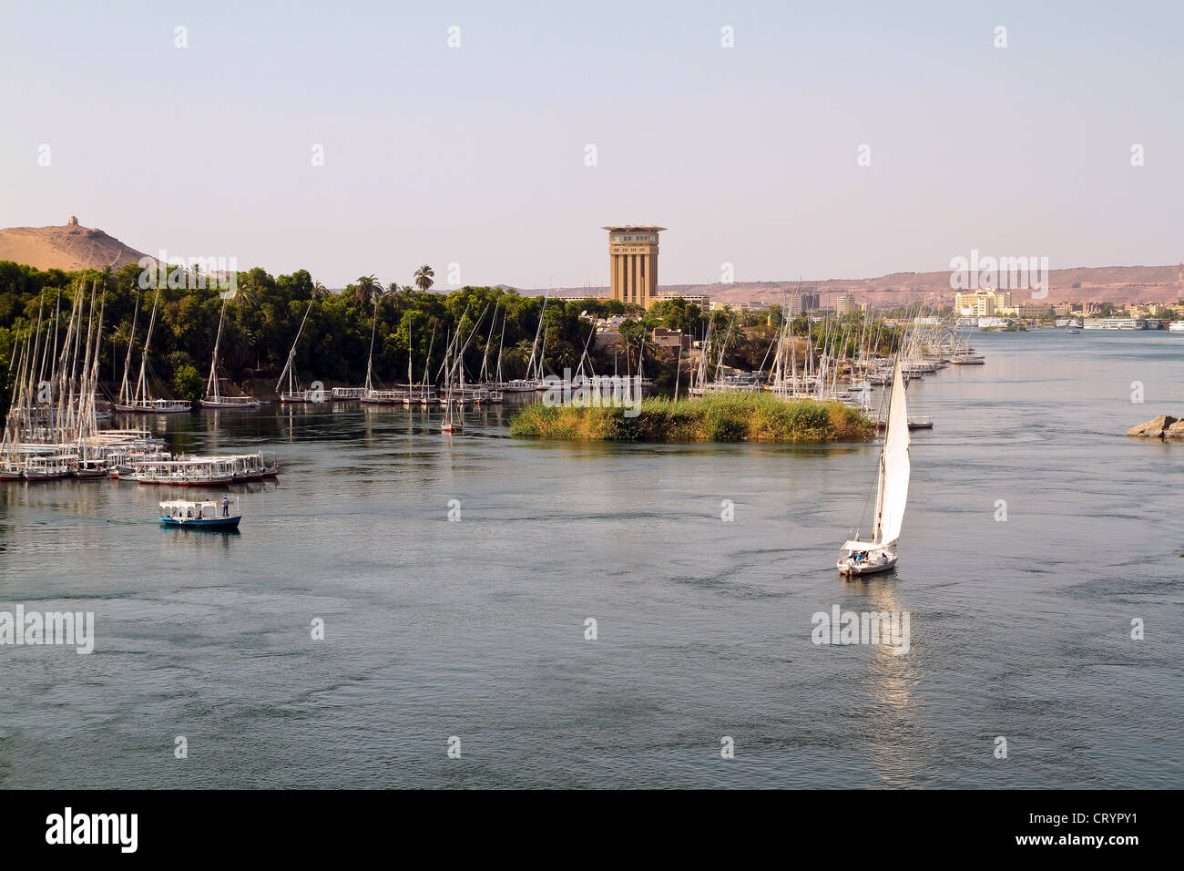 Elephantine Island in Aswan Egypt Stock Photo - Alamy