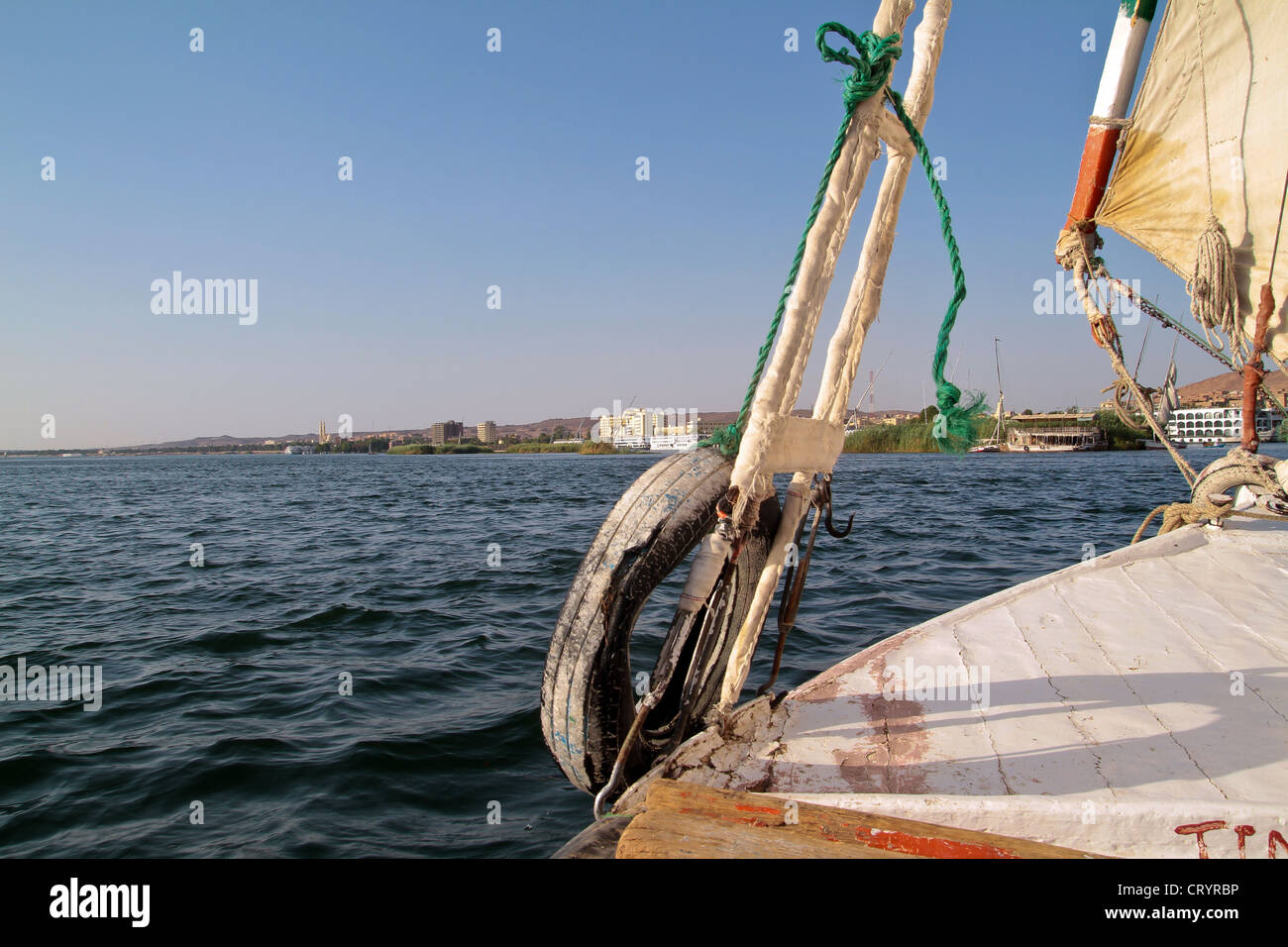 Felluca on the River Nile in Aswan Egypt Stock Photo - Alamy