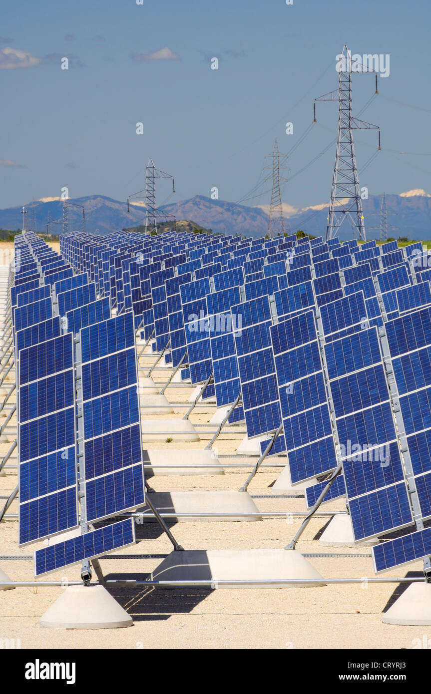 photovoltaic panels for renewable electrical energy production Stock ...