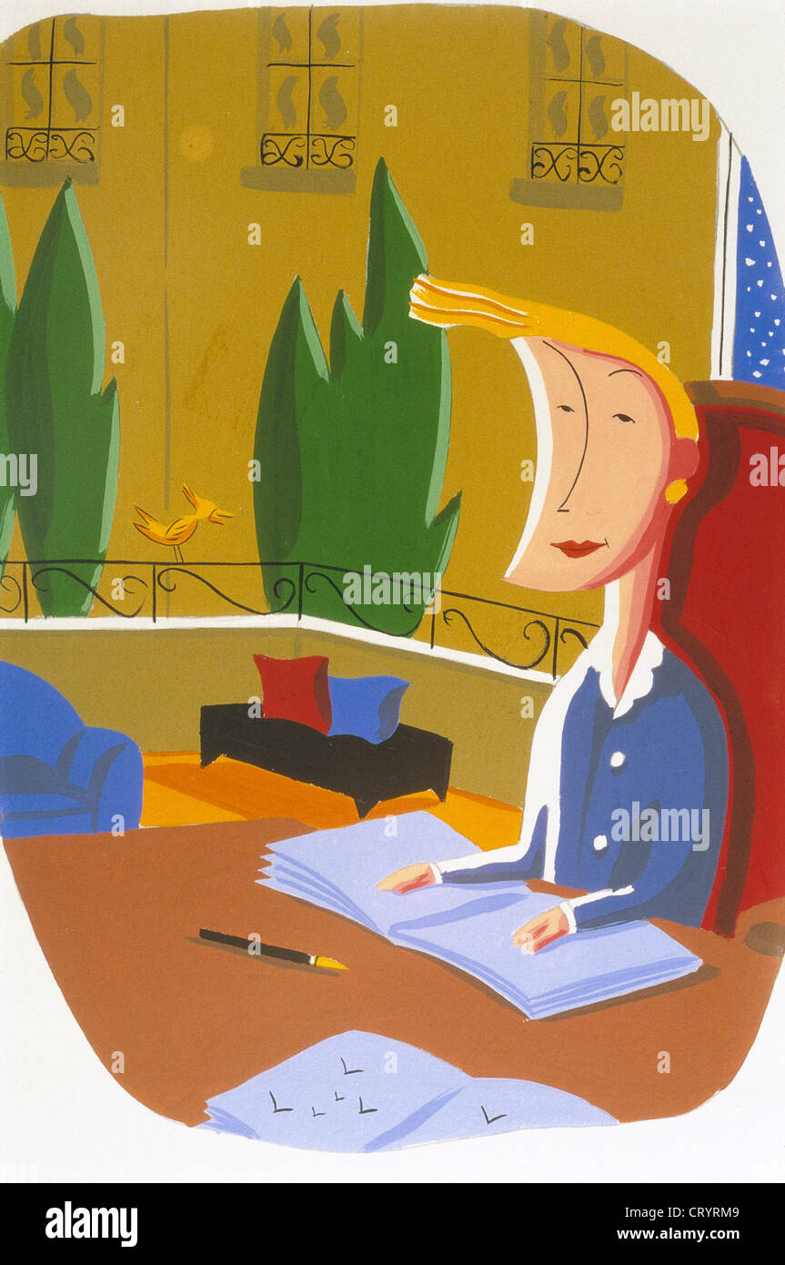 AN EXECUTIVE, ARTWORK Stock Photo - Alamy