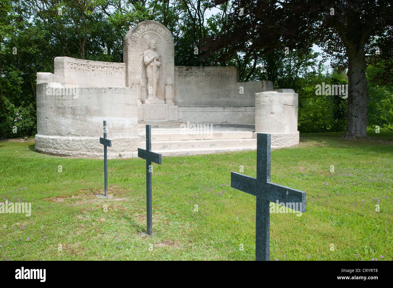 German war cemetery from the First World War, St Etienne a Arnes ...
