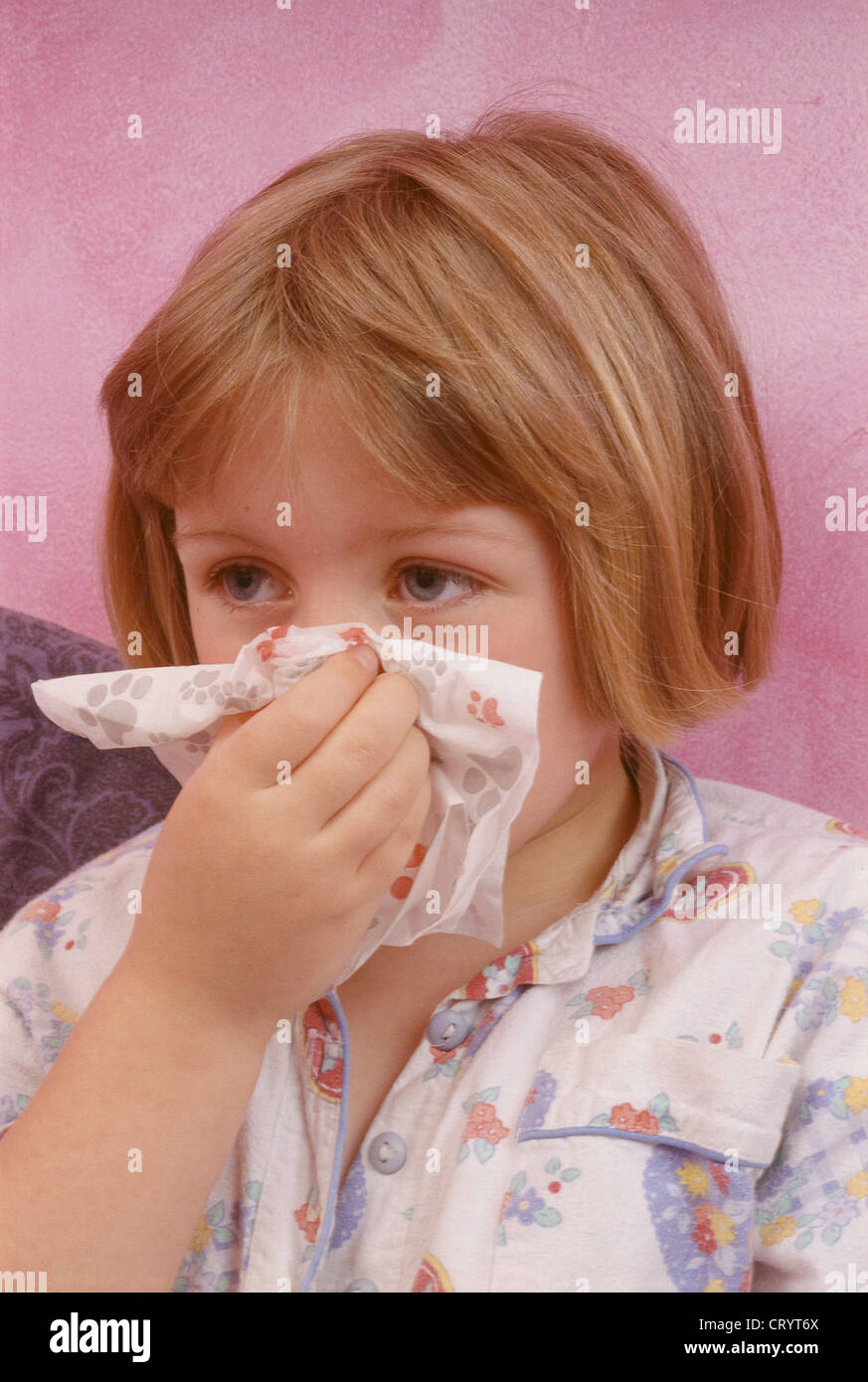 CHILD WITH RHINITIS Stock Photo - Alamy