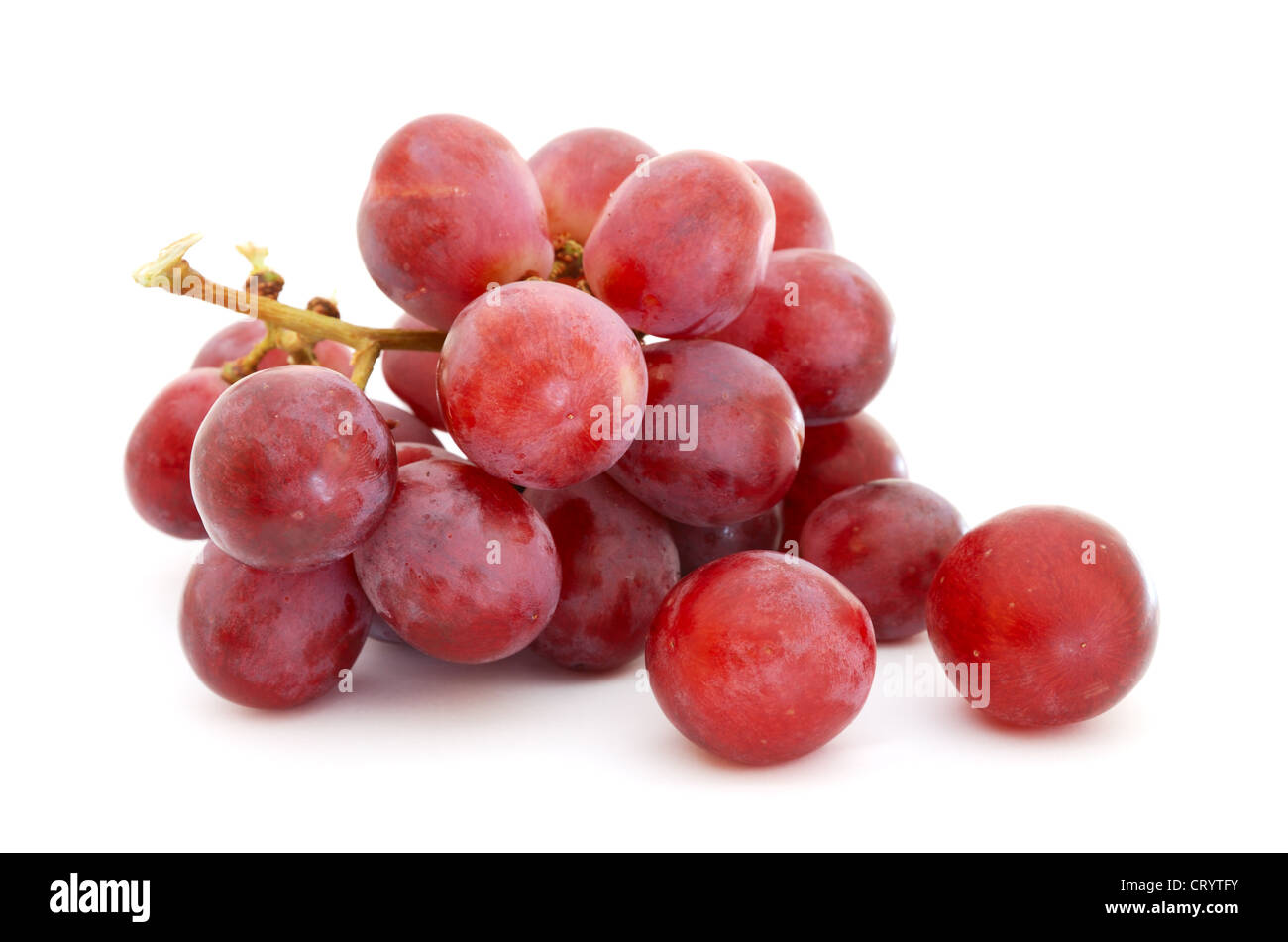 Red grapes isolated on white background Stock Photo - Alamy