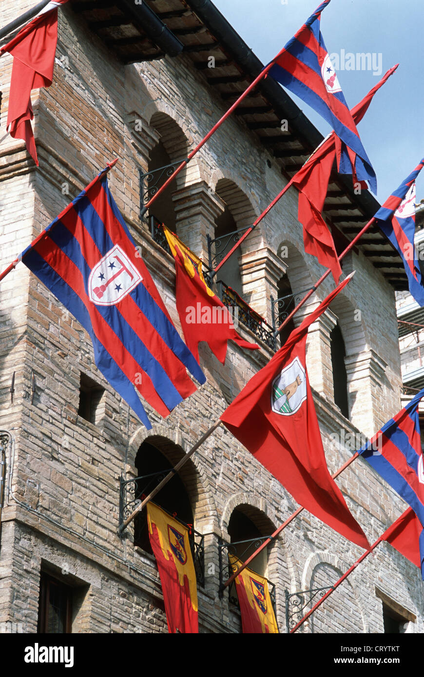 Italy umbria assisi flags hi-res stock photography and images - Alamy