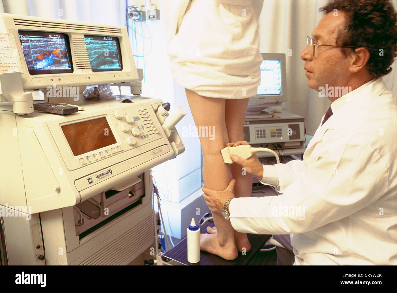 DOPPLER TEST OF A VEIN Stock Photo - Alamy