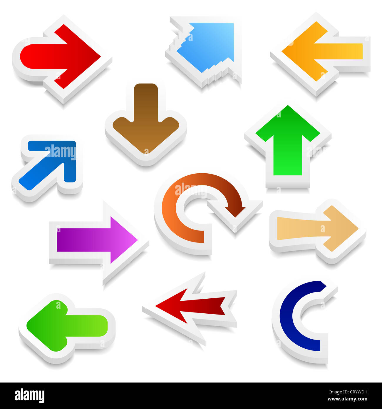 Upward pointing arrows Cut Out Stock Images & Pictures - Alamy